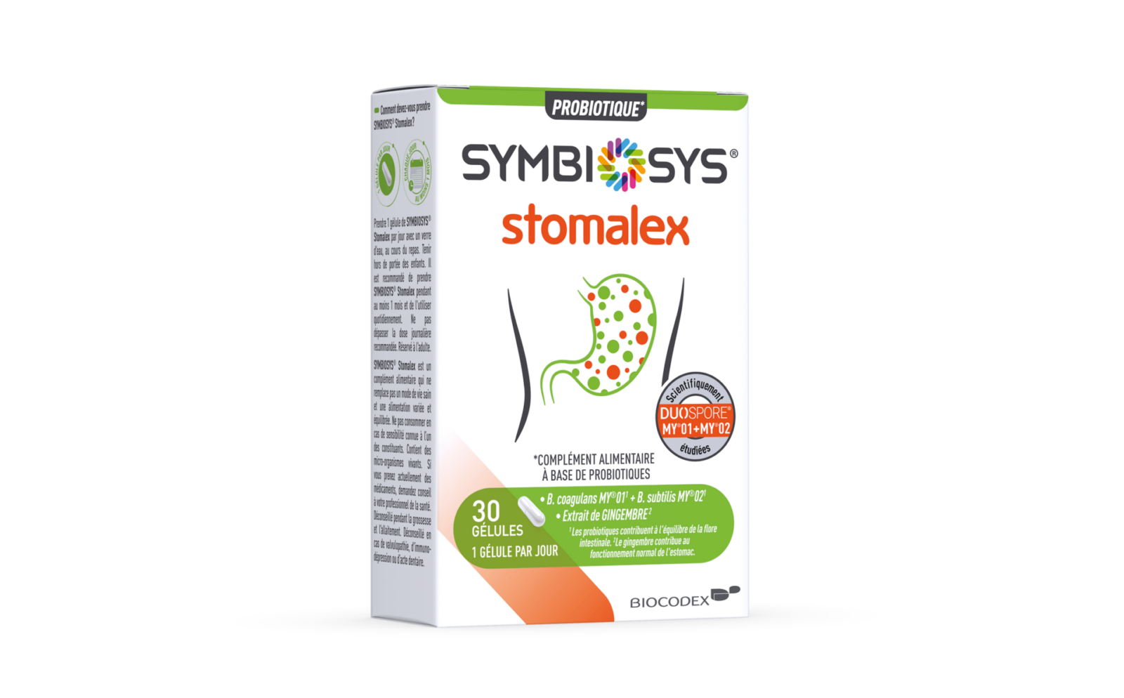 Nos probiotiques - SYMBIOSYS STOMALEX - Biocodex France